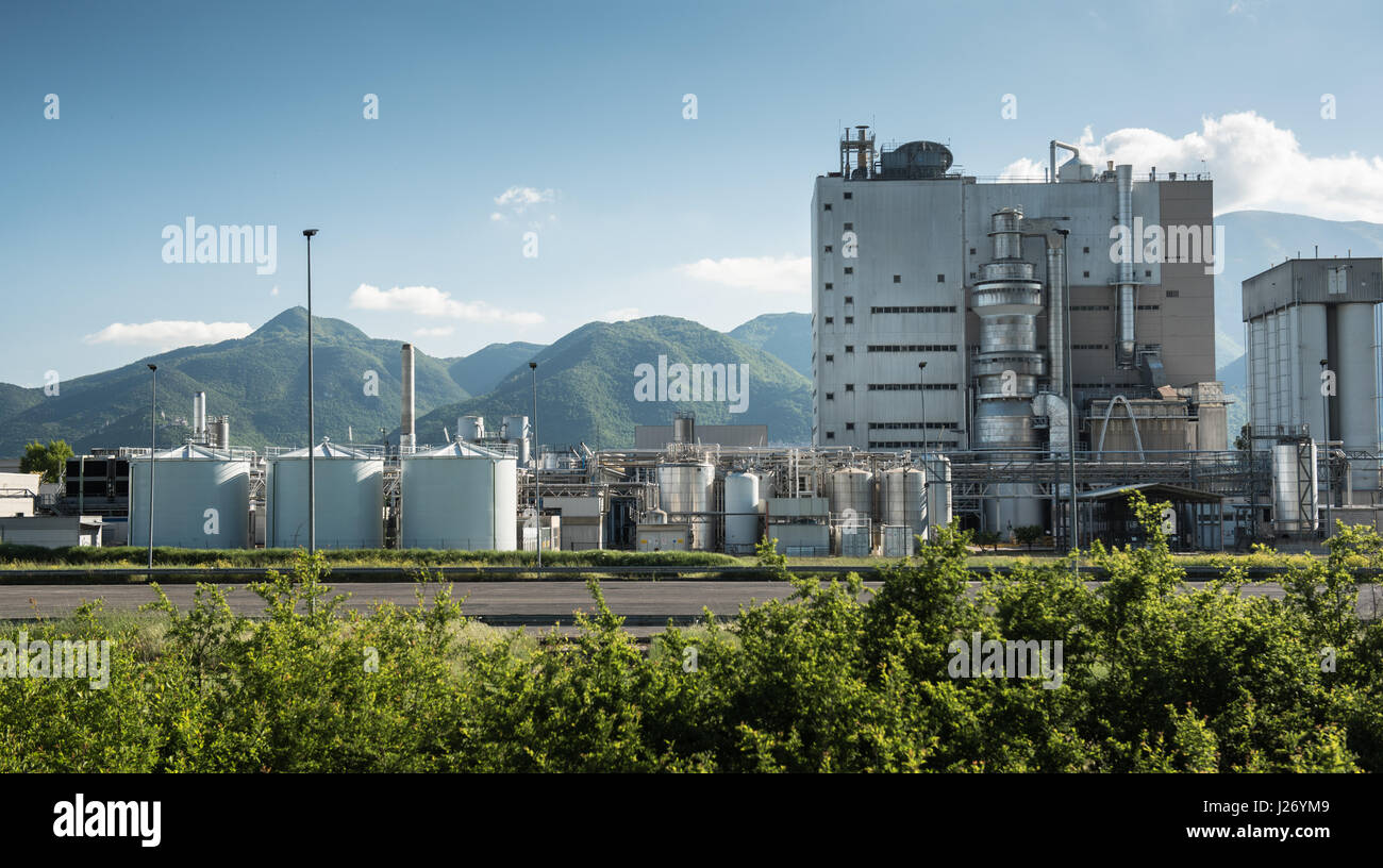Frosinone, Italy april 23 2017: Industrial building external view in ...