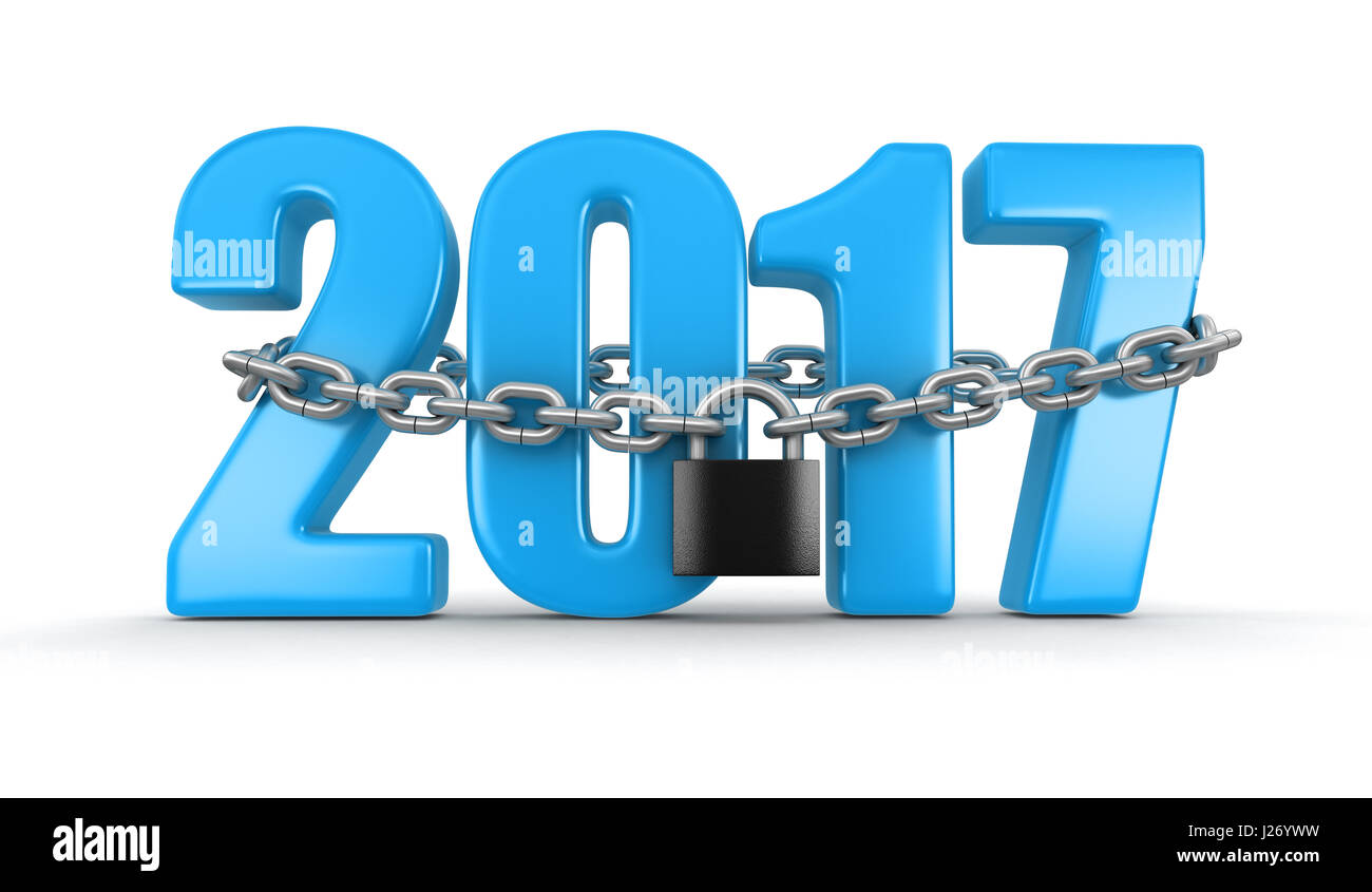 2017 and lock (clipping path included Stock Photo - Alamy