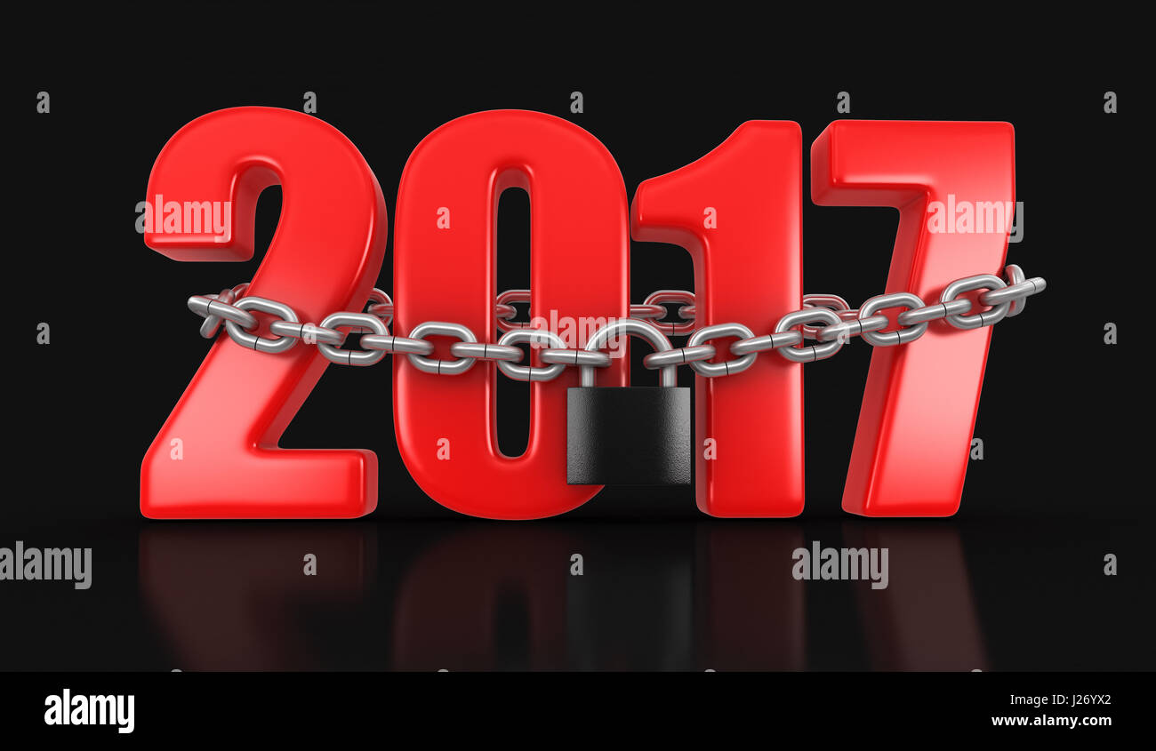 2017 and lock (clipping path included Stock Photo - Alamy