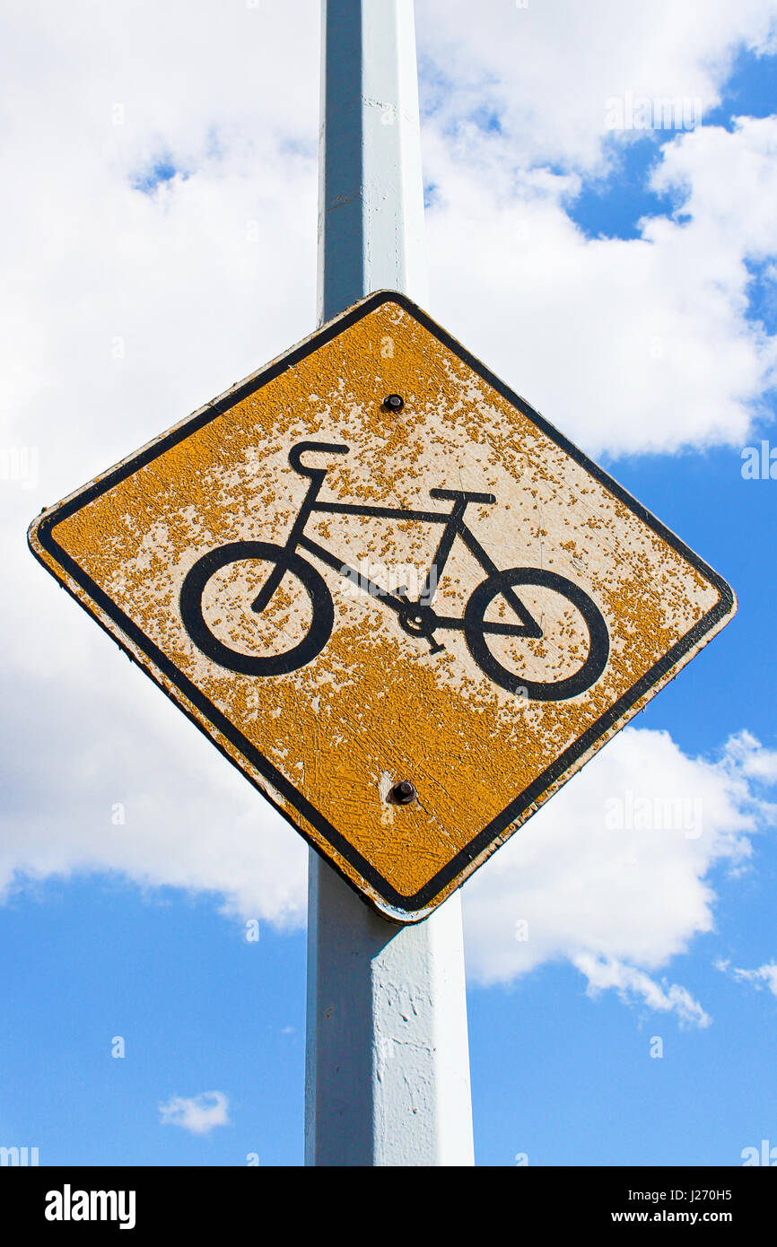 Bike warning sign hi-res stock photography and images - Alamy