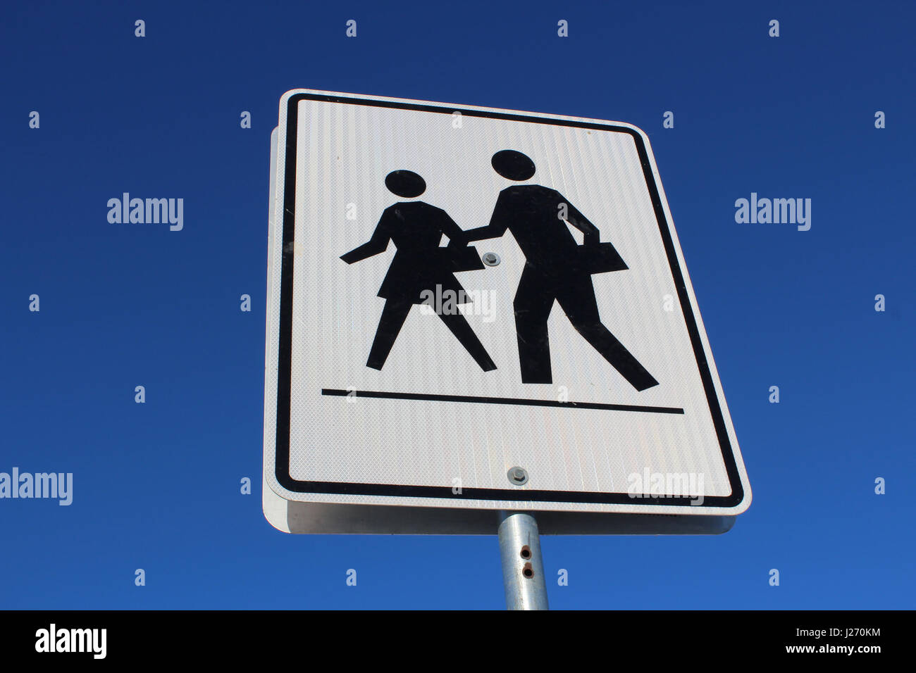 School children crossing ahead sign hi-res stock photography and images ...