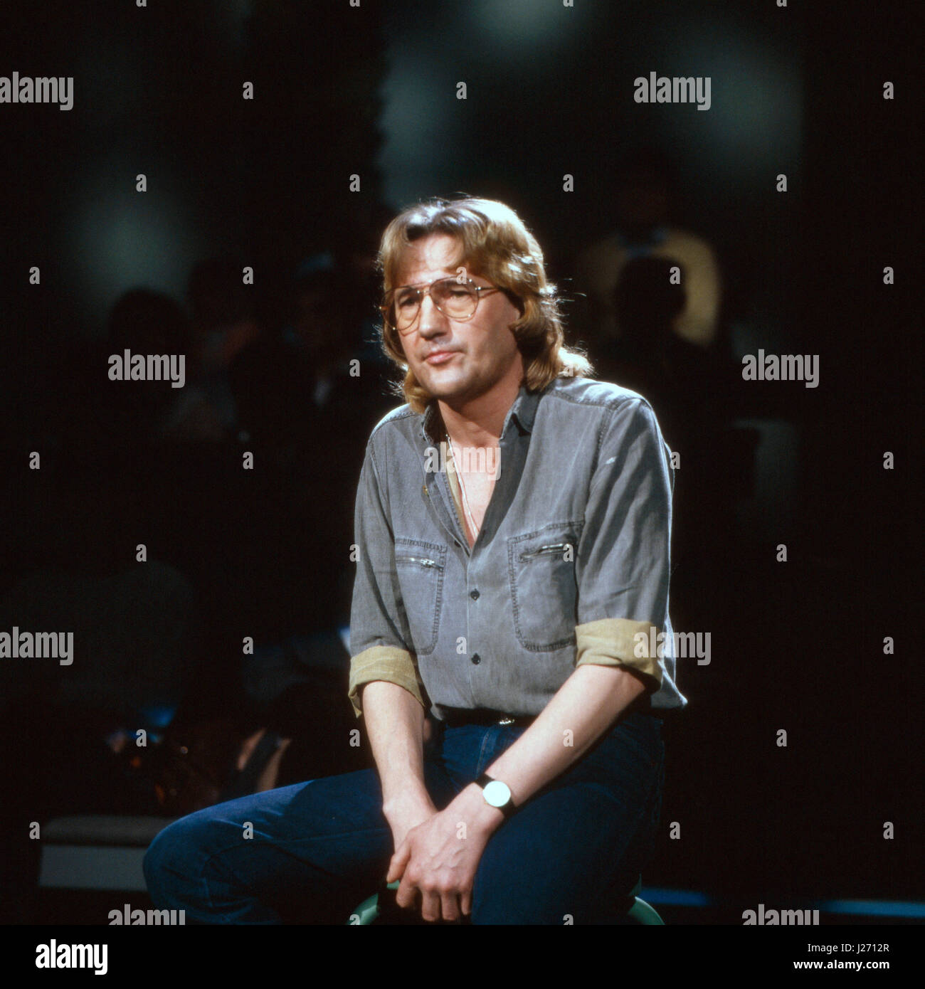 Deutscher Sänger und Liedermacher Hans Hartz, Deutschland 1980er Jahre ...