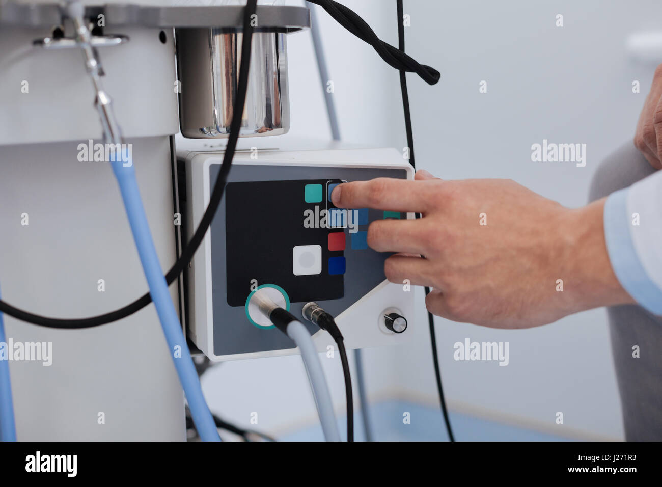 Close up of male fingers pressing the button Stock Photo - Alamy