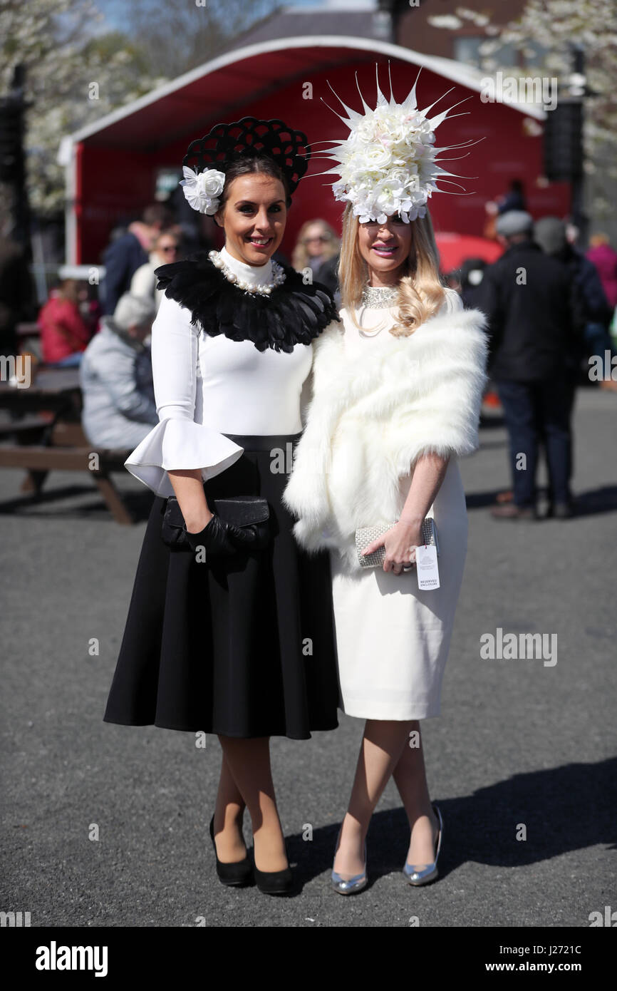 Grace Ryan (left) and Collette McDonough pose for a picture during day ...
