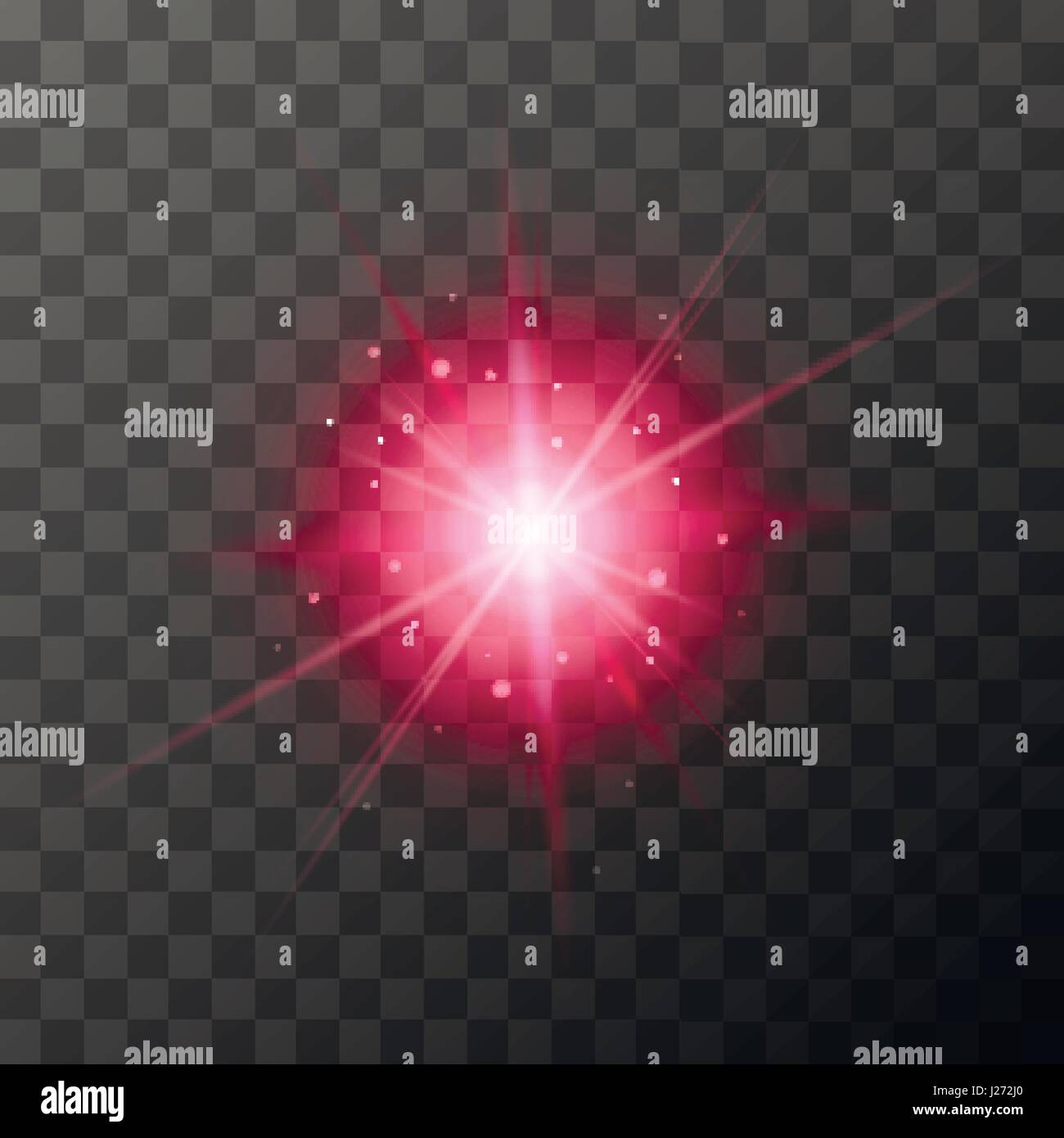 Star burst with red sparkles on transparent background. Sunny glow ...