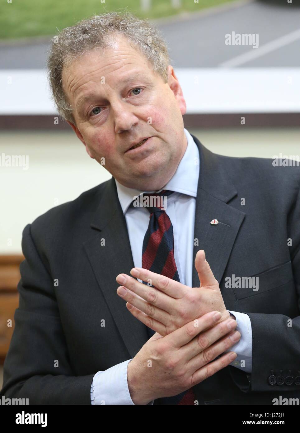Danny Kinahan MP speaking in the Palace of Westminster in London at the ...