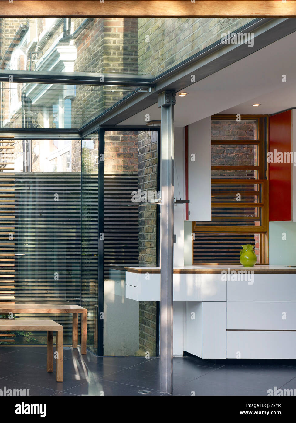 Glass cube & kitchen. Quadruple cube room, LONDON, United Kingdom ...