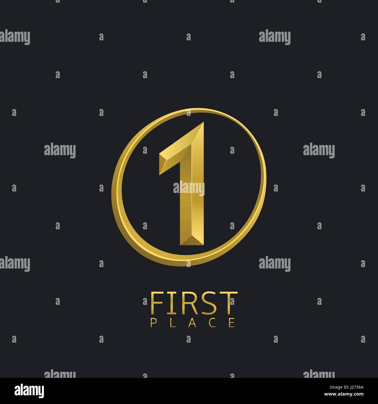 Place award sign winner symbol hi-res stock photography and images - Alamy