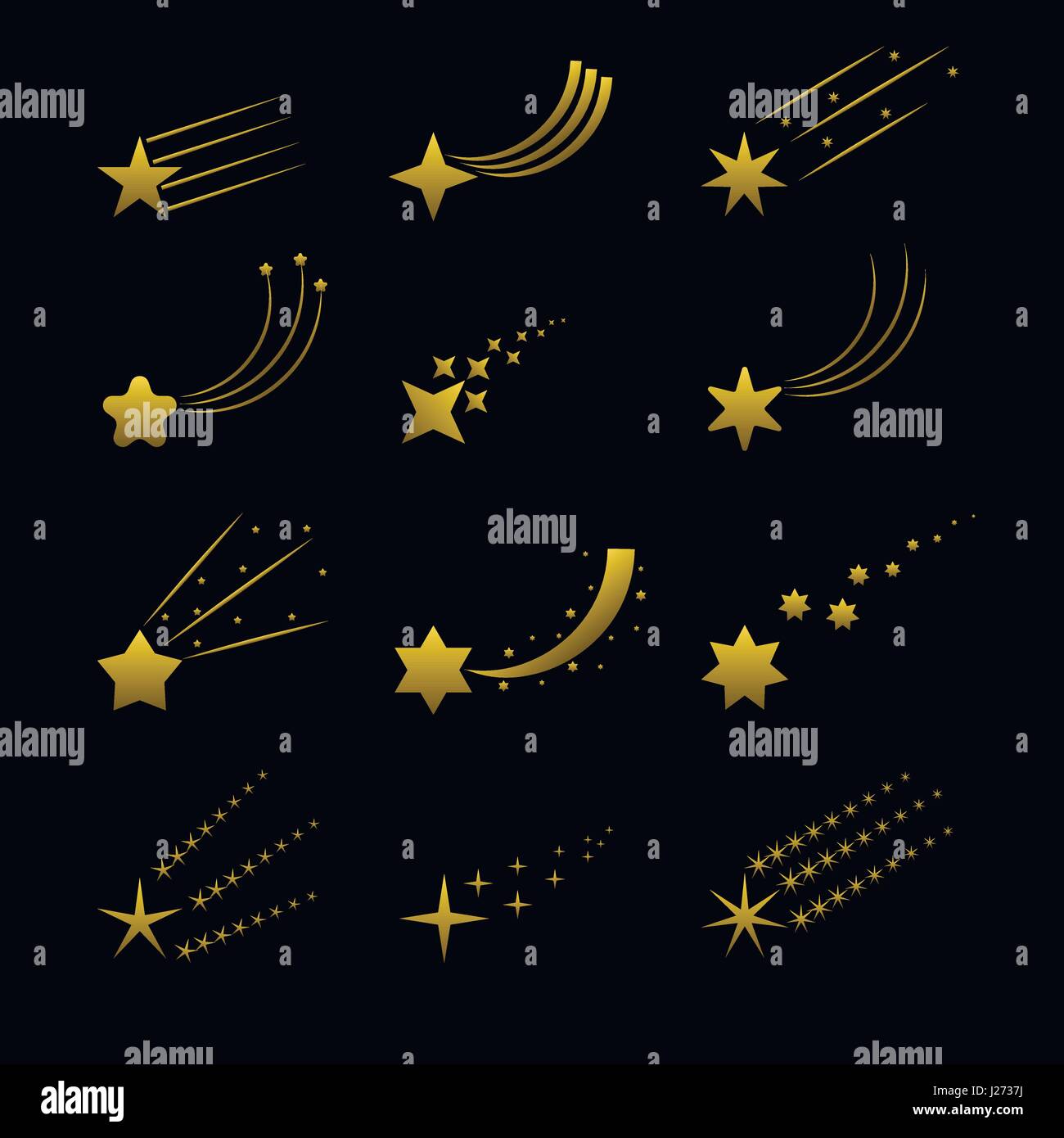 Shooting star icons Stock Vector Image & Art - Alamy