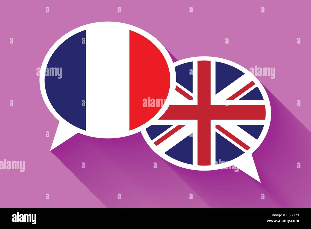 English and french flag hi-res stock photography and images - Alamy
