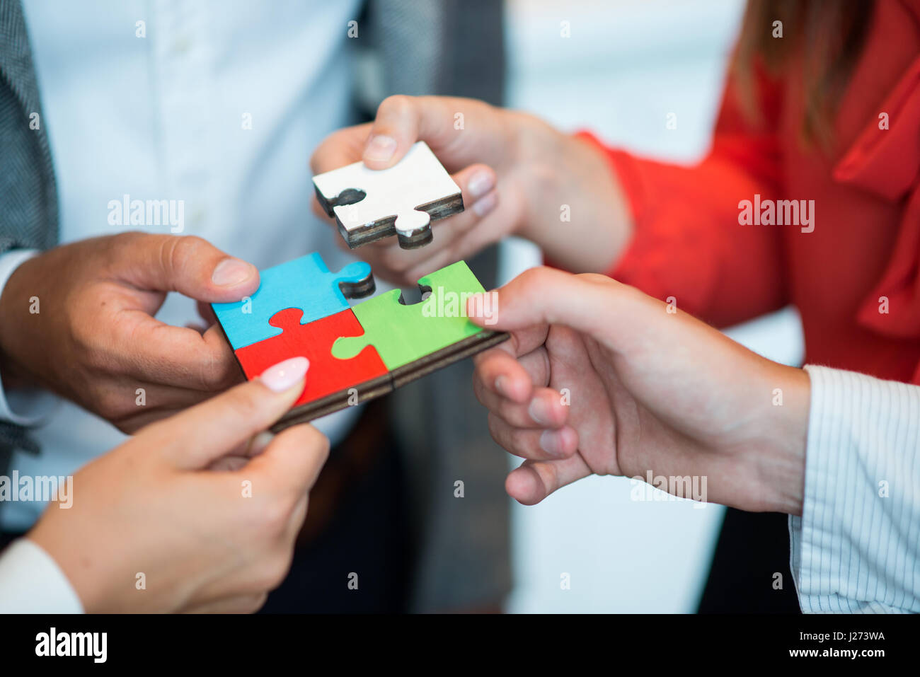 Business People Jigsaw Puzzle Collaboration Team Concept Stock Photo ...