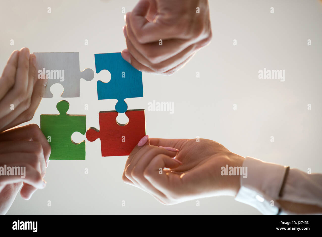 Business People Jigsaw Puzzle Collaboration Team Concept Stock Photo ...