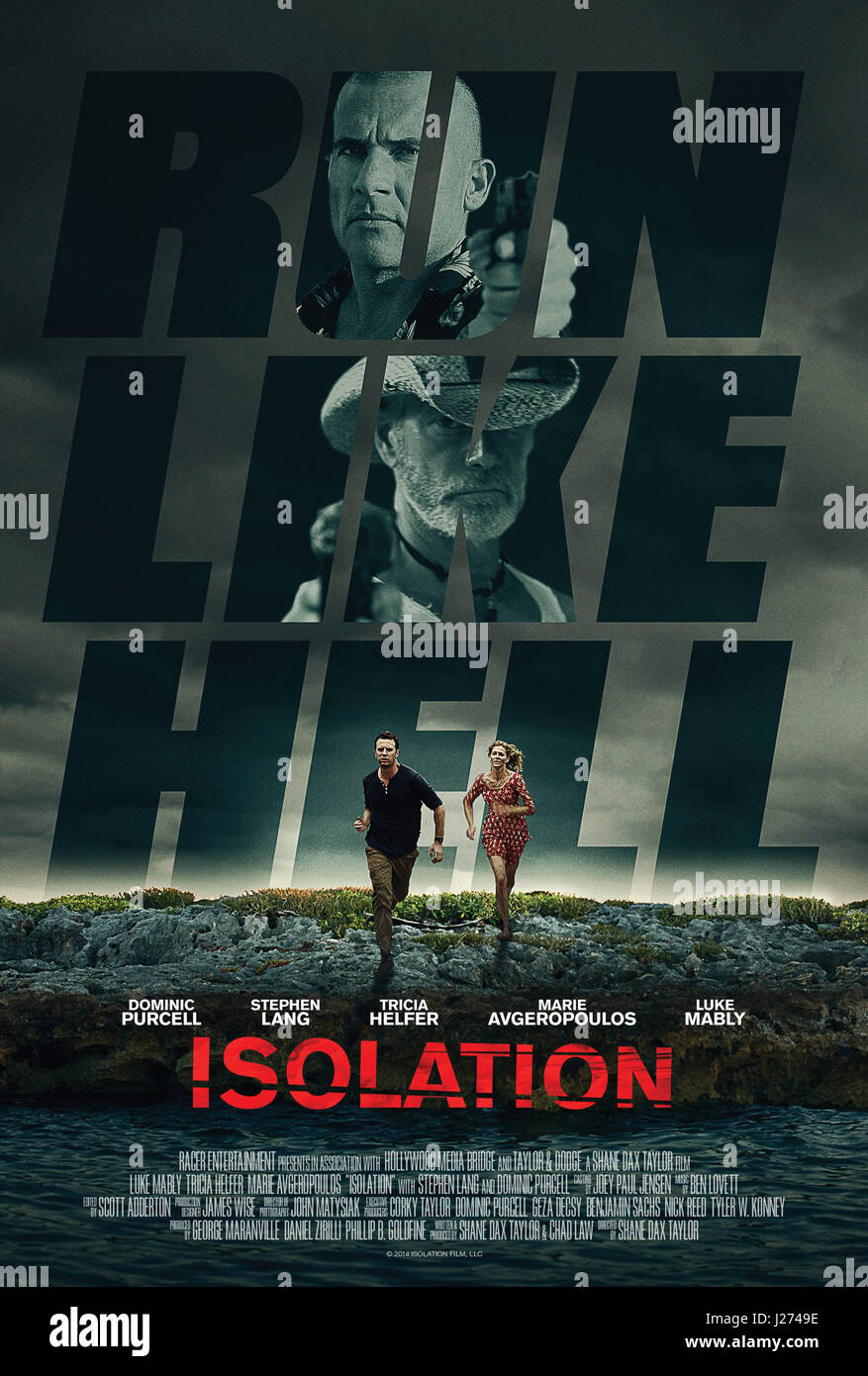 ISOLATION, poster, Dominic Purcell (top), Stephen Lang (beard), bottom ...