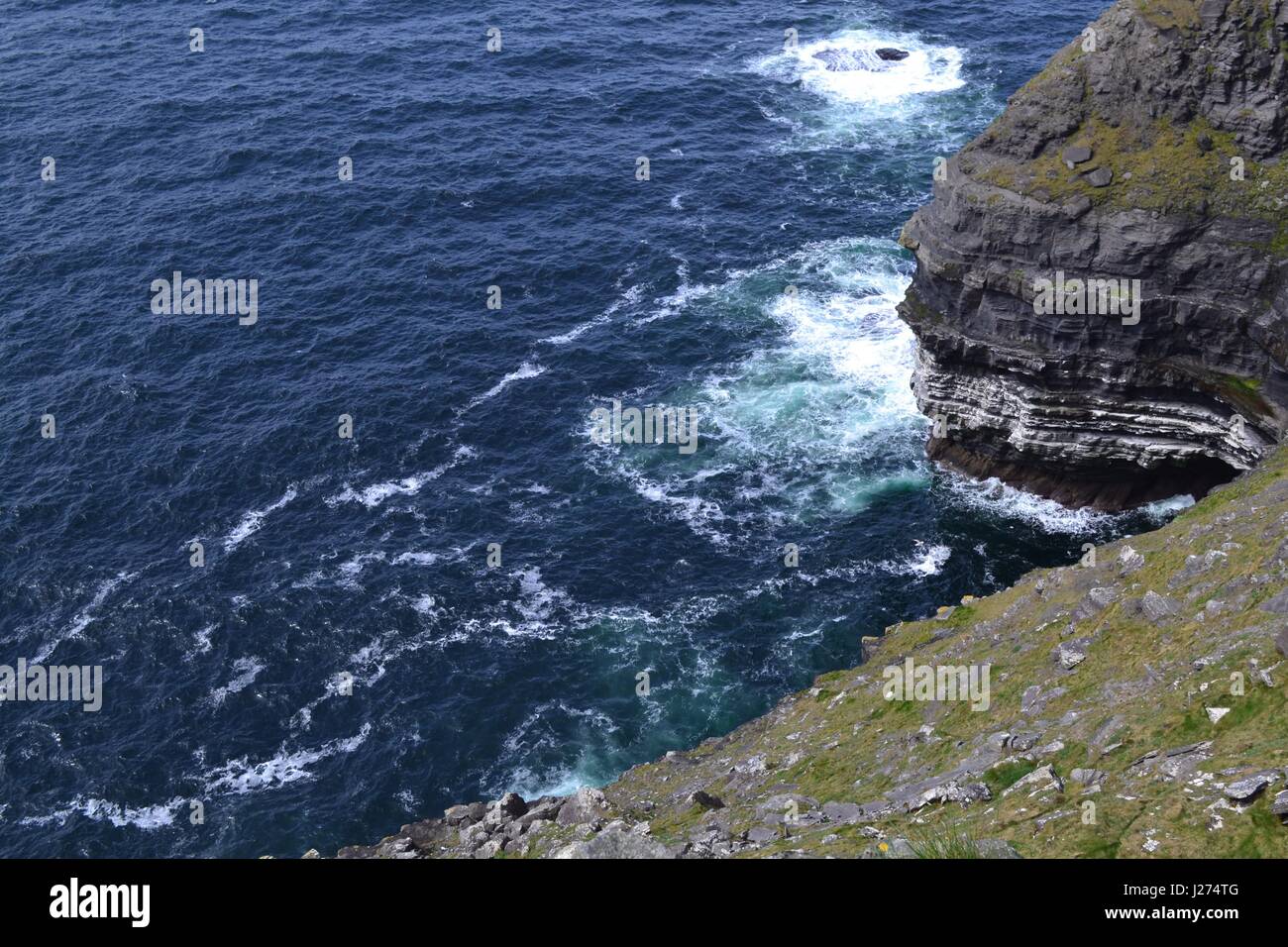 Breathtaking view from the heights of the Cliffs of Moher, near ...