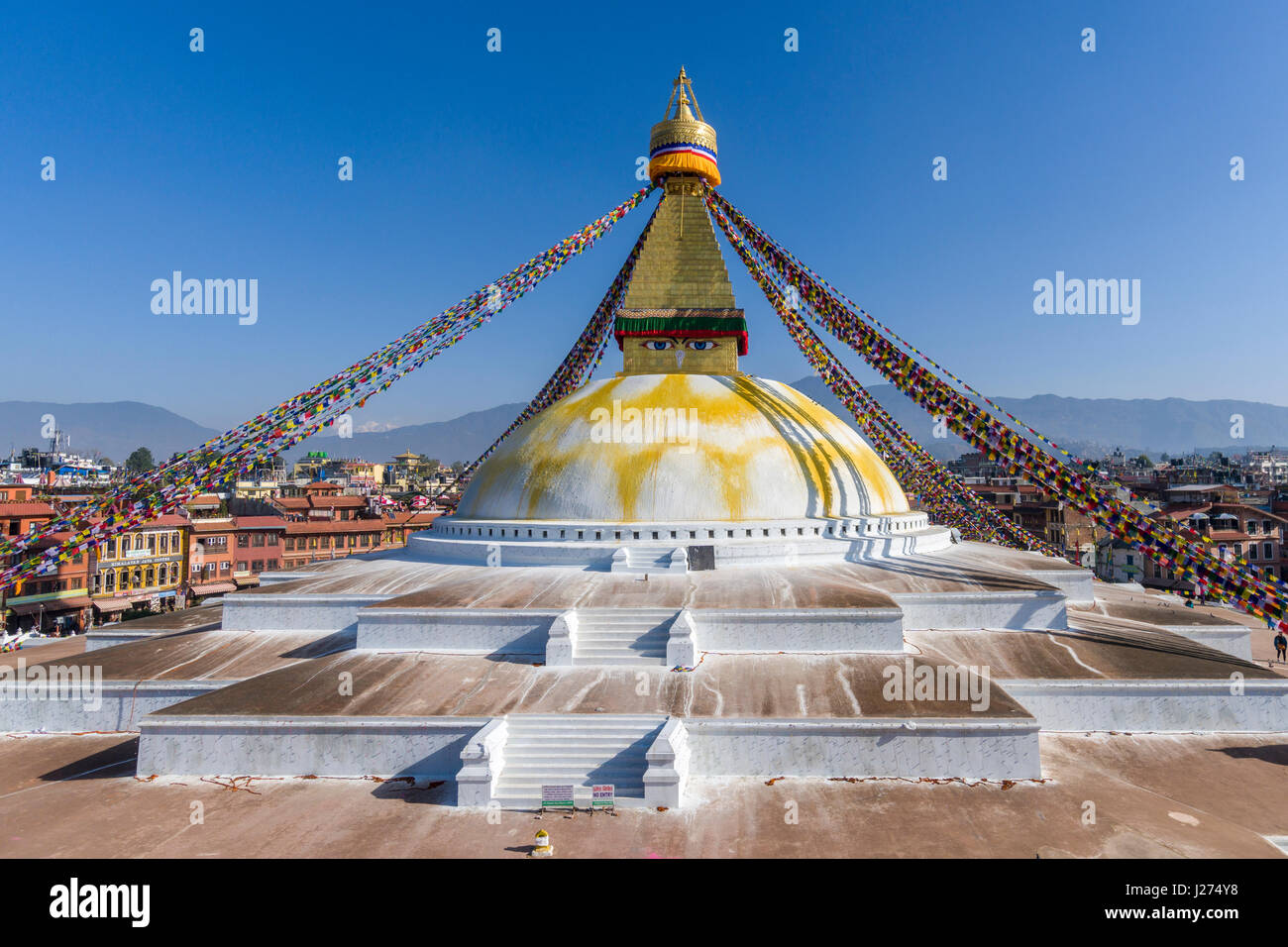 The Bouda Stupa is the centre of buddhist spirituality in town, the ...