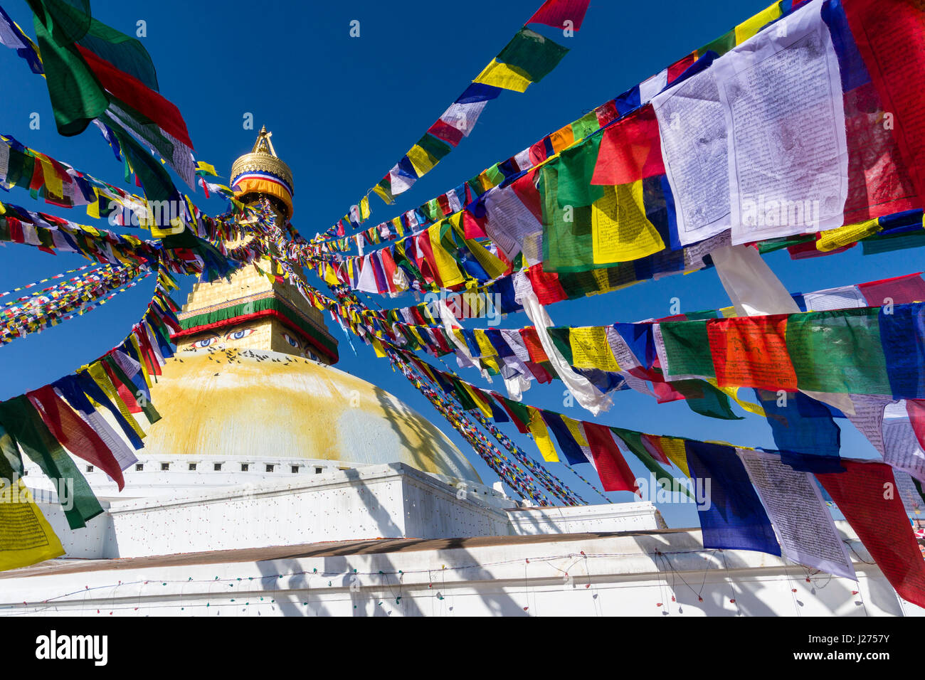 The Bouda Stupa is the centre of buddhist spirituality in town, the ...