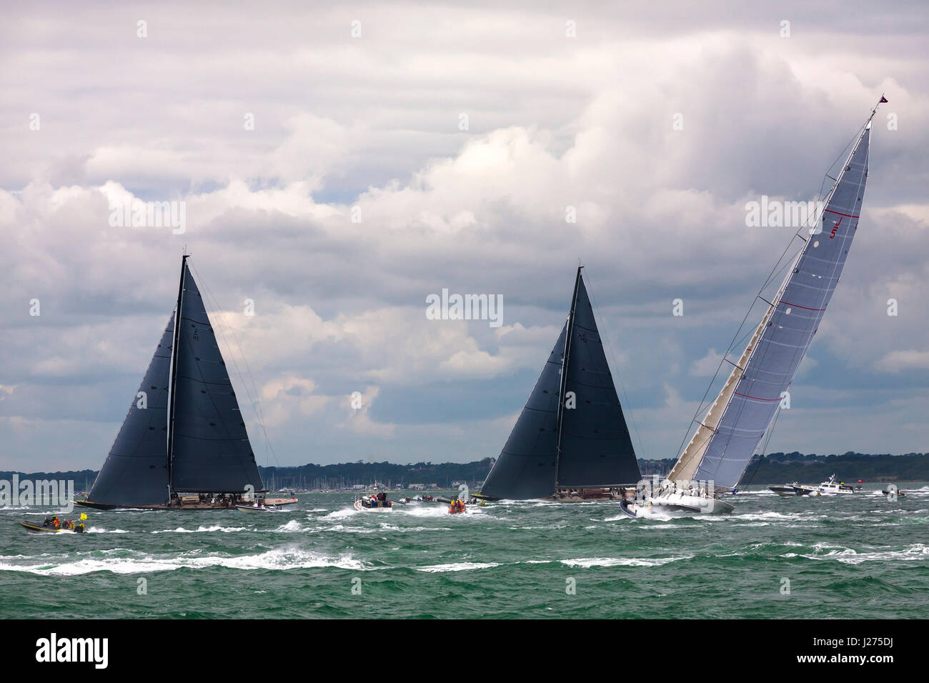 J-Class yachts "Lionheart" (H1), "Rainbow" (H2) and "Ranger" (J5 ...
