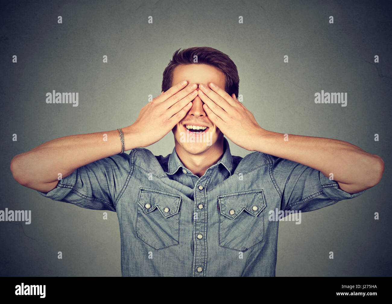 Cover eyes surprise hi-res stock photography and images - Alamy