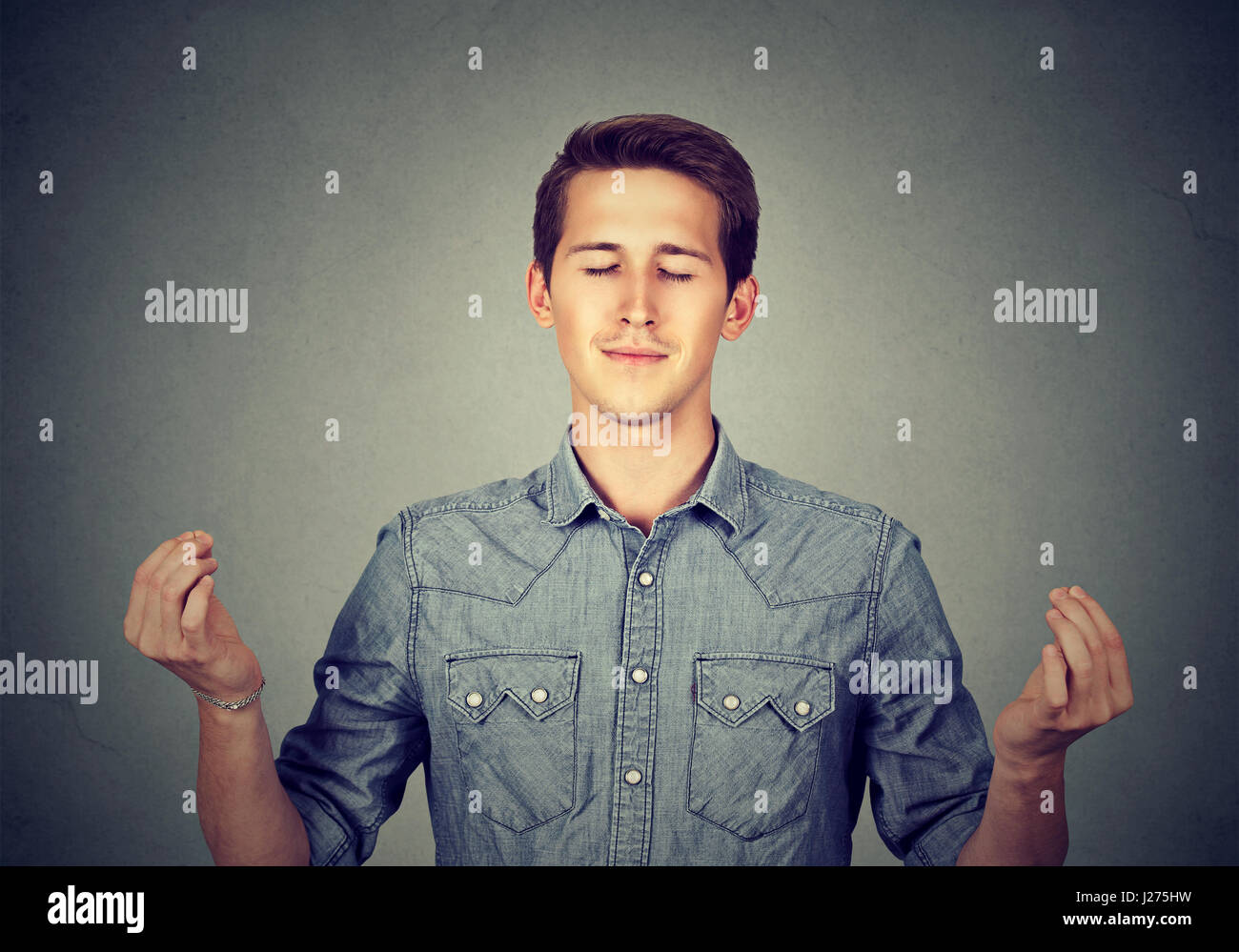 Stress free man hi-res stock photography and images - Alamy