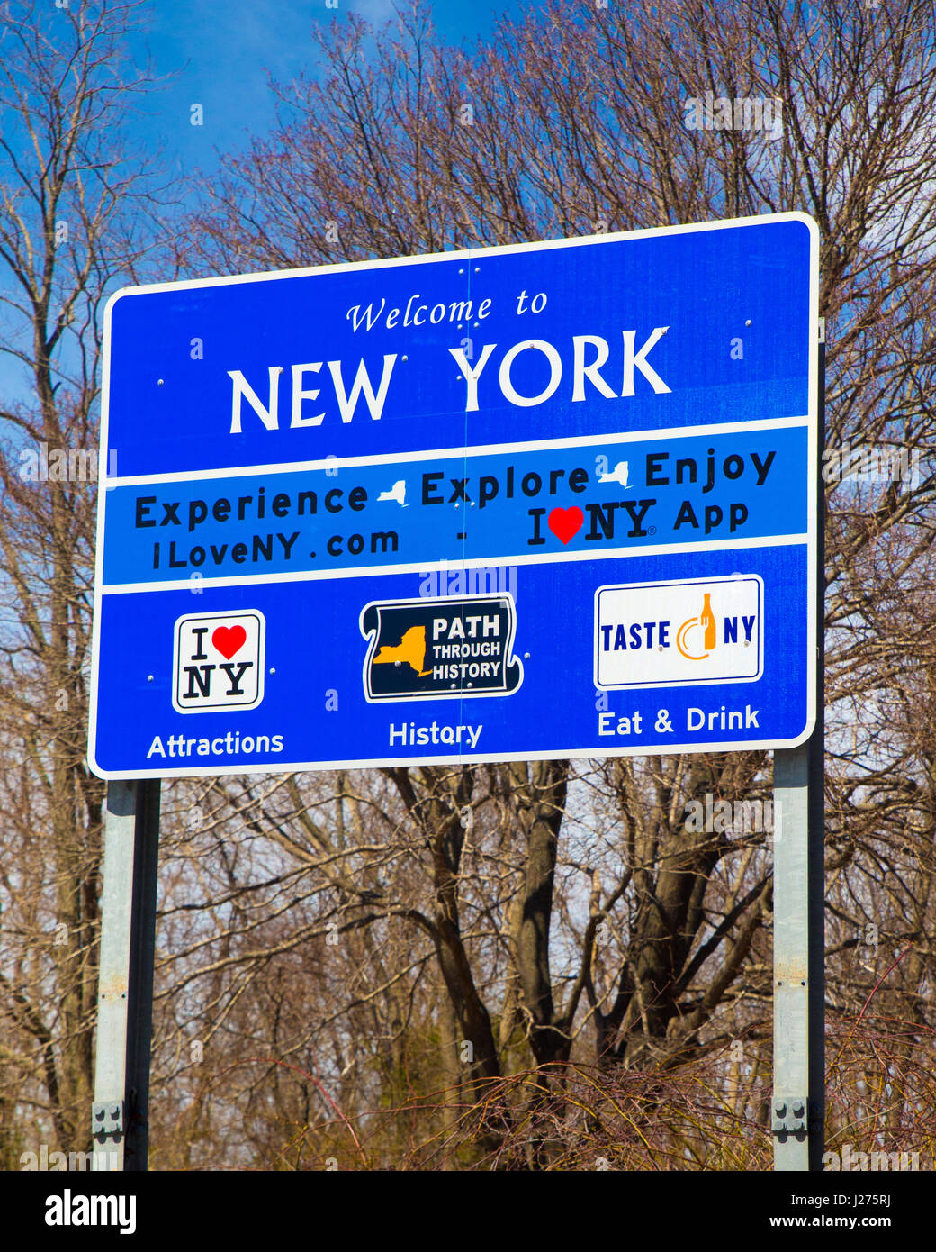New york state highway sign hi-res stock photography and images - Alamy