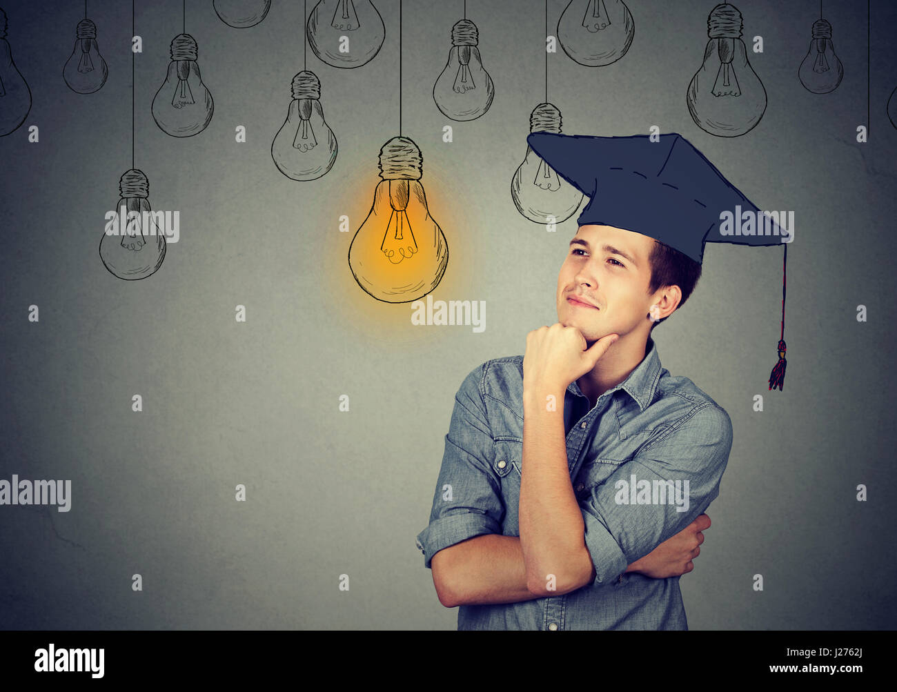 College cap overhead hi-res stock photography and images - Alamy