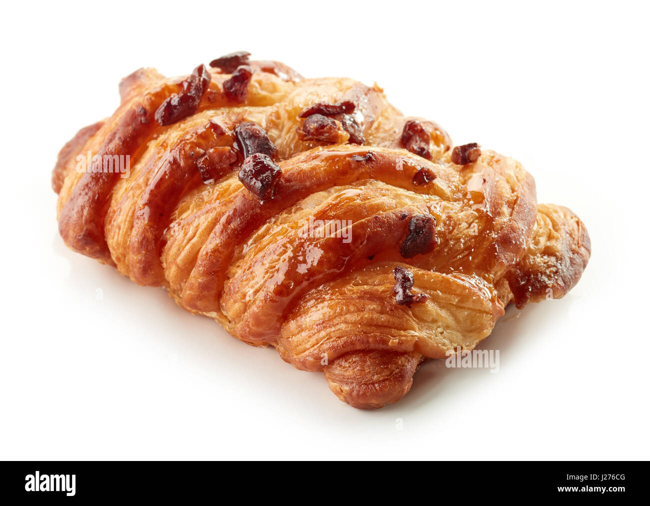 freshly baked pecan pastry isolated on white background Stock Photo - Alamy