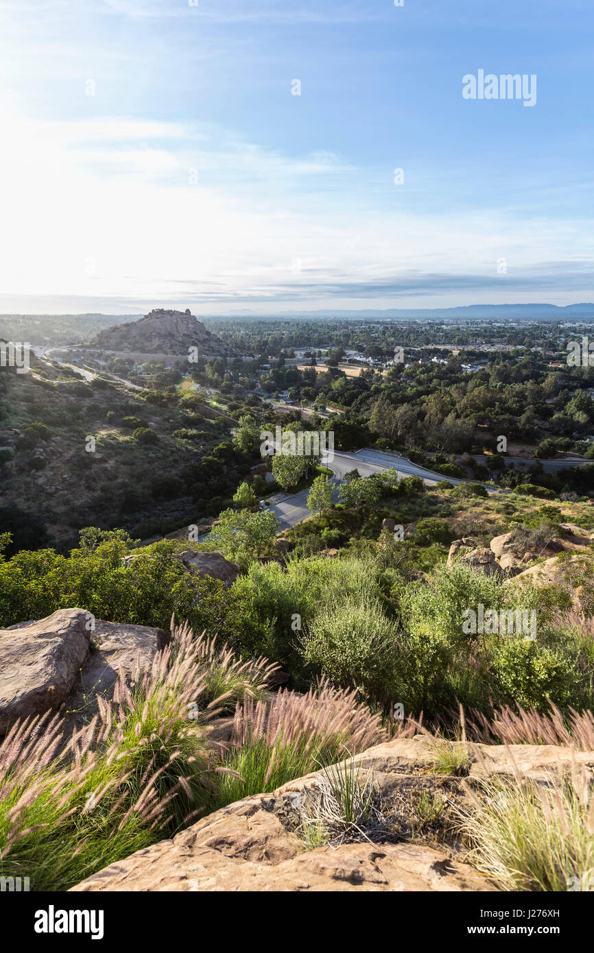 Morning view of Stoney Point Park and the San Fernando Valley in Los ...