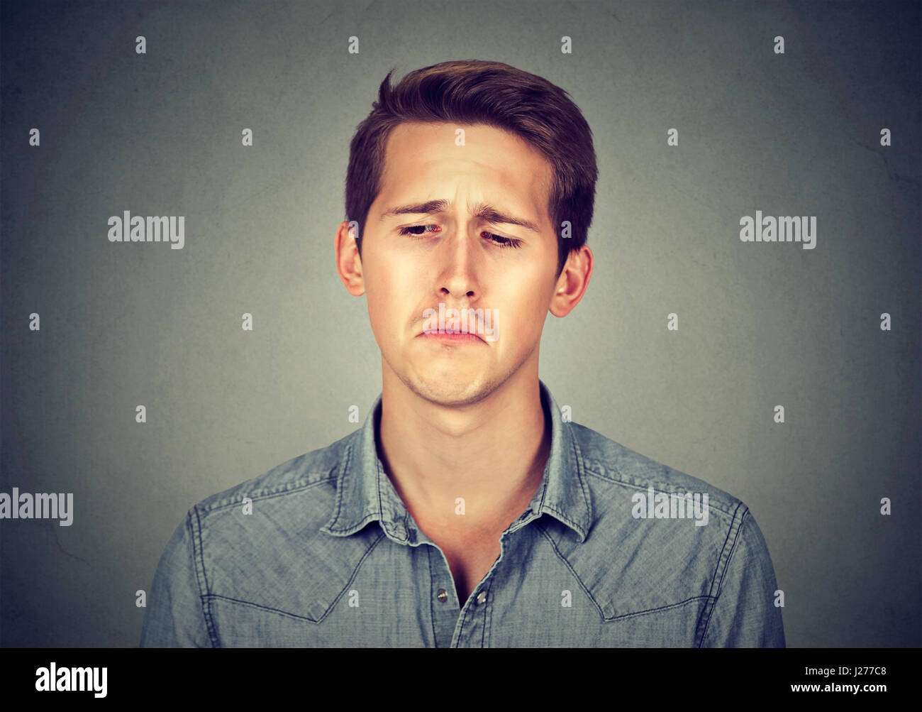 portrait of a sad man Stock Photo - Alamy