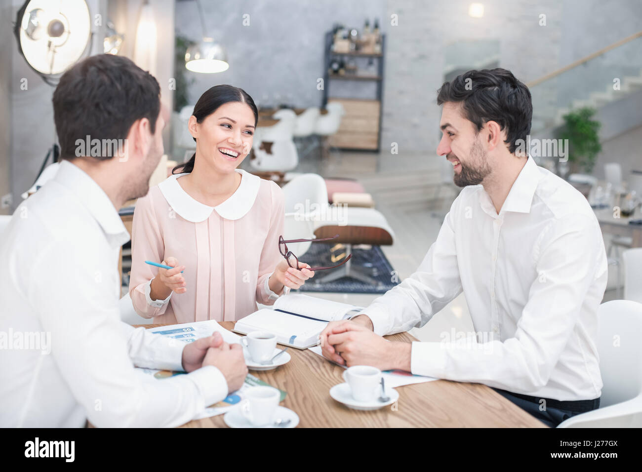 Business meeting in luxury restaurant Stock Photo - Alamy