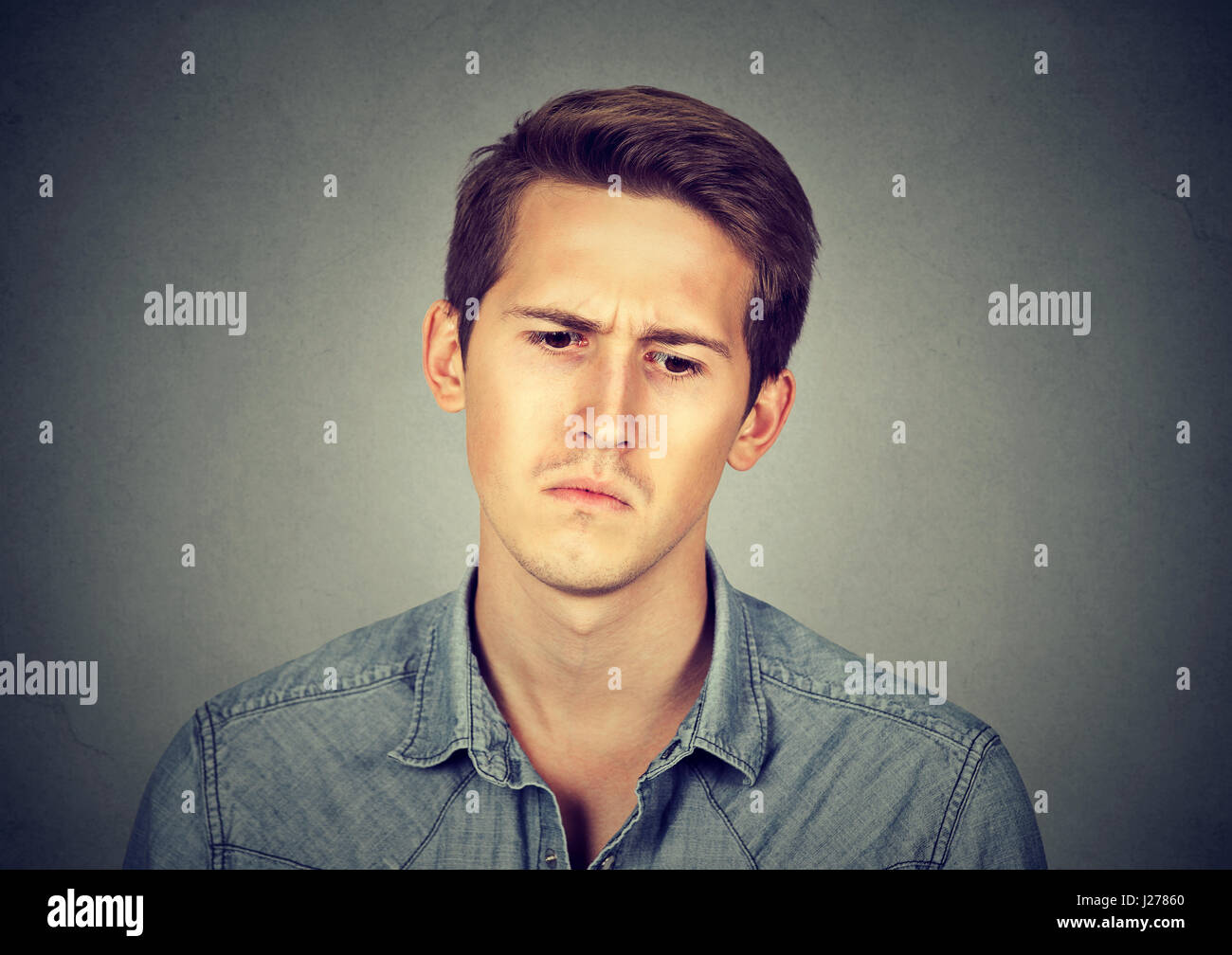 Portrait of a sad man Stock Photo - Alamy