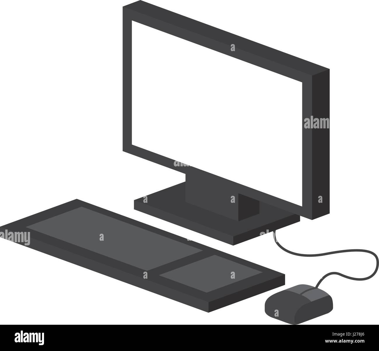 computer desktop isolated icon Stock Vector Image & Art - Alamy
