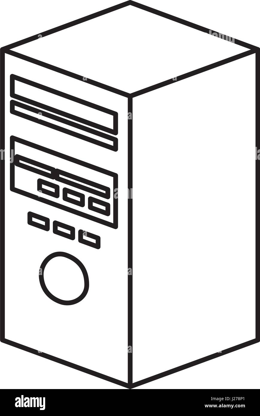 tower server isolated icon Stock Vector Image & Art - Alamy