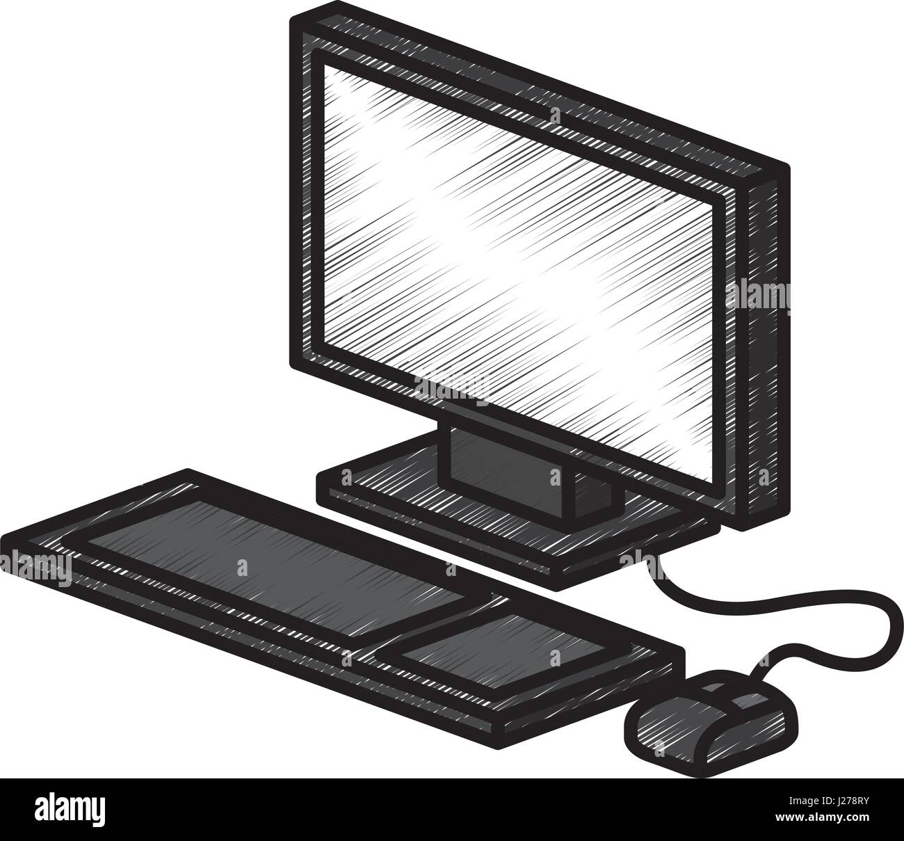 computer desktop isolated icon Stock Vector Image & Art - Alamy