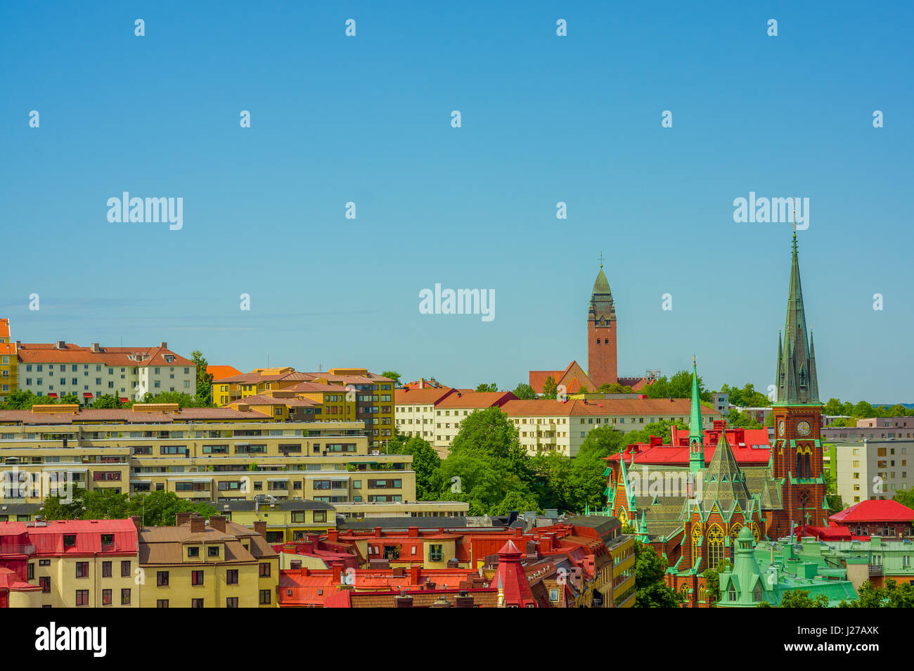 Aerial view of downtown Gothenburg Stock Photo - Alamy