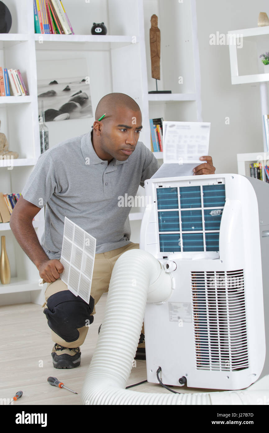 maintenance worker on call Stock Photo - Alamy