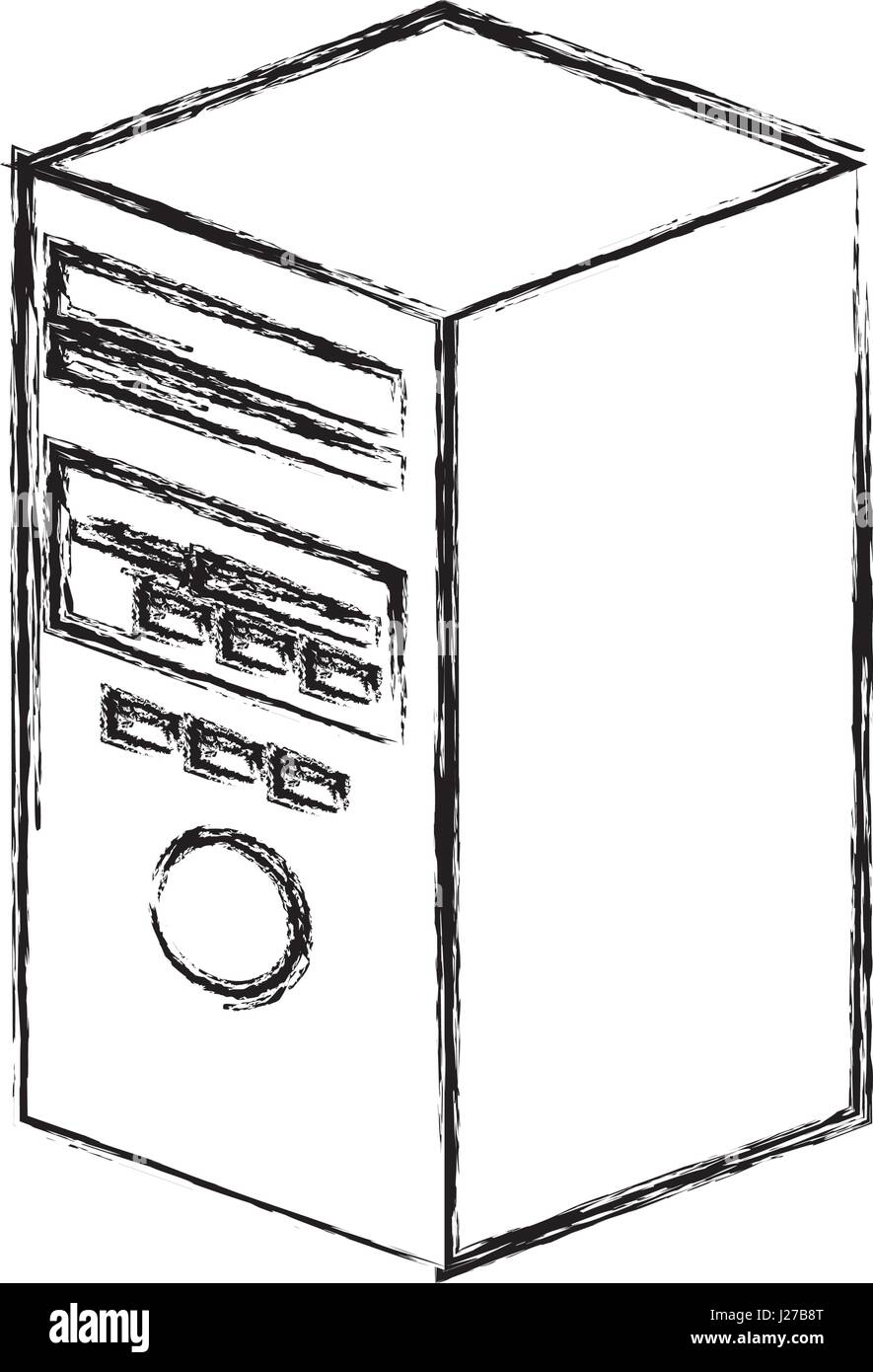 tower server isolated icon Stock Vector Image & Art - Alamy