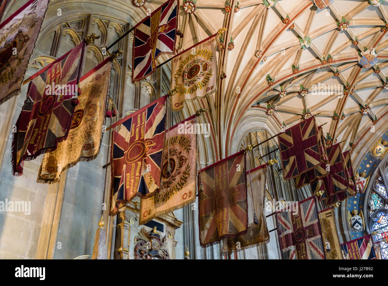 Historical flags canterbury cathedral hi-res stock photography and ...