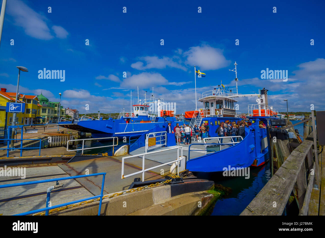 Beautiful view of Marstrand, popular sailing island, Sweden Stock Photo ...