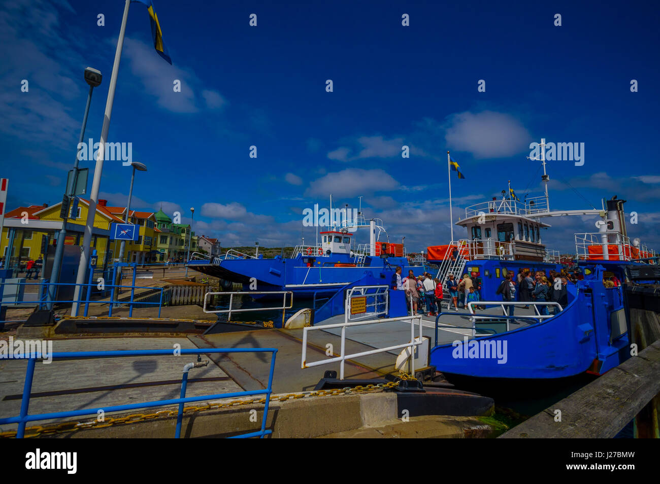 Beautiful view of Marstrand, popular sailing island, Sweden Stock Photo ...