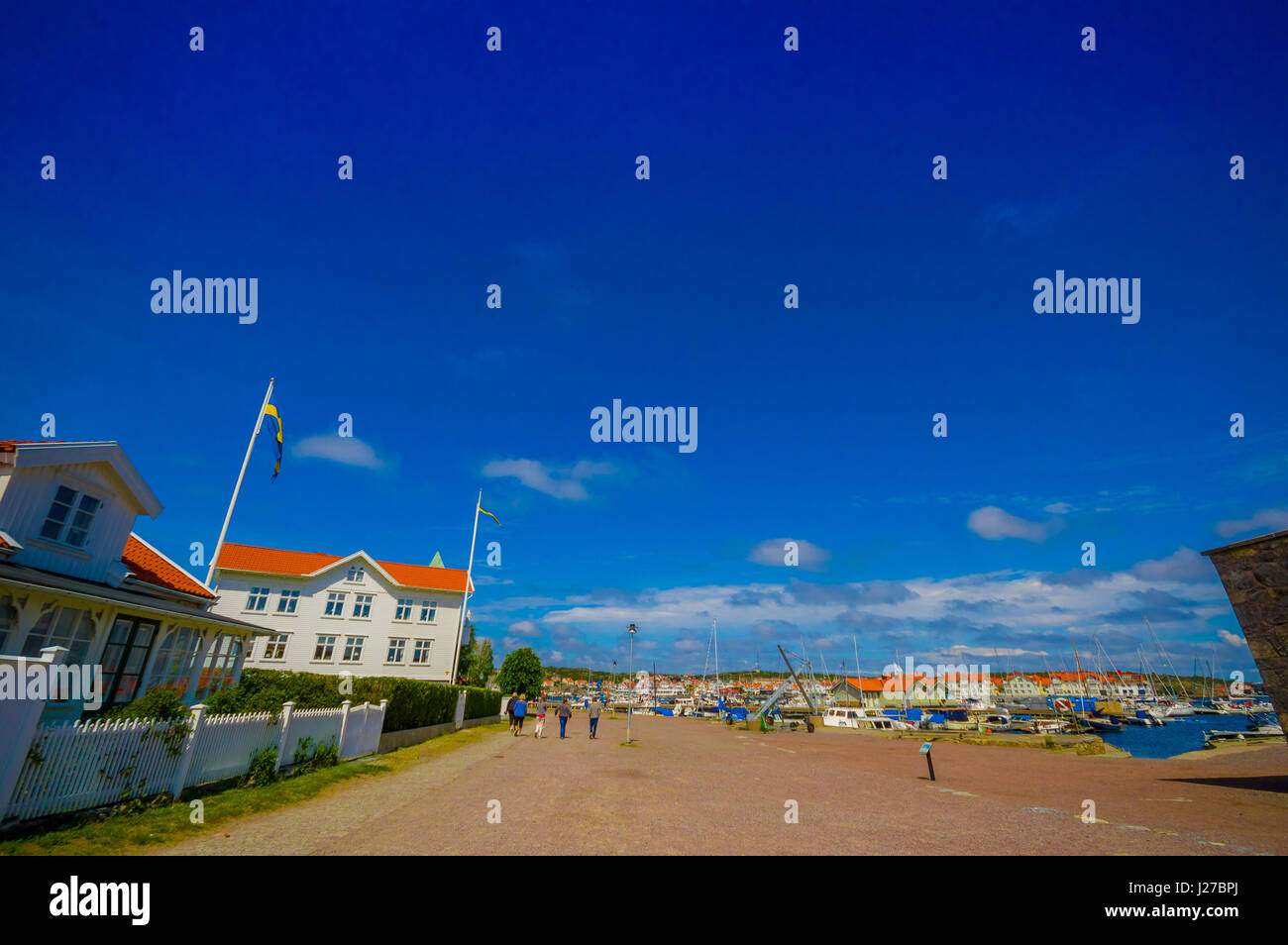 Beautiful view of Marstrand, popular sailing island, Sweden Stock Photo ...