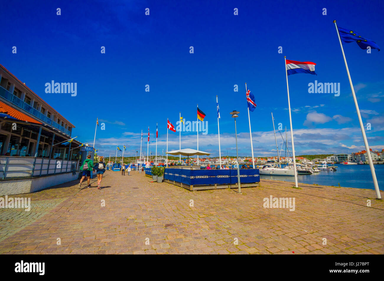 Beautiful view of Marstrand, popular sailing island, Sweden Stock Photo ...