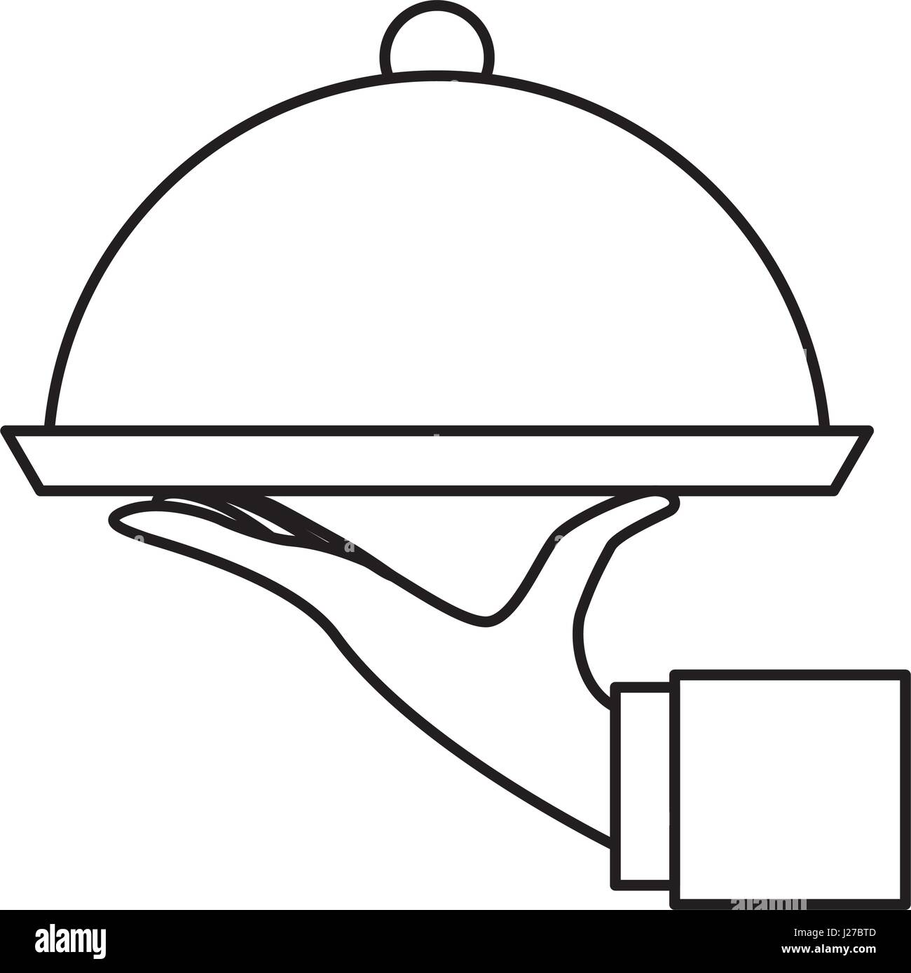 Hand waiter Stock Vector Images - Alamy