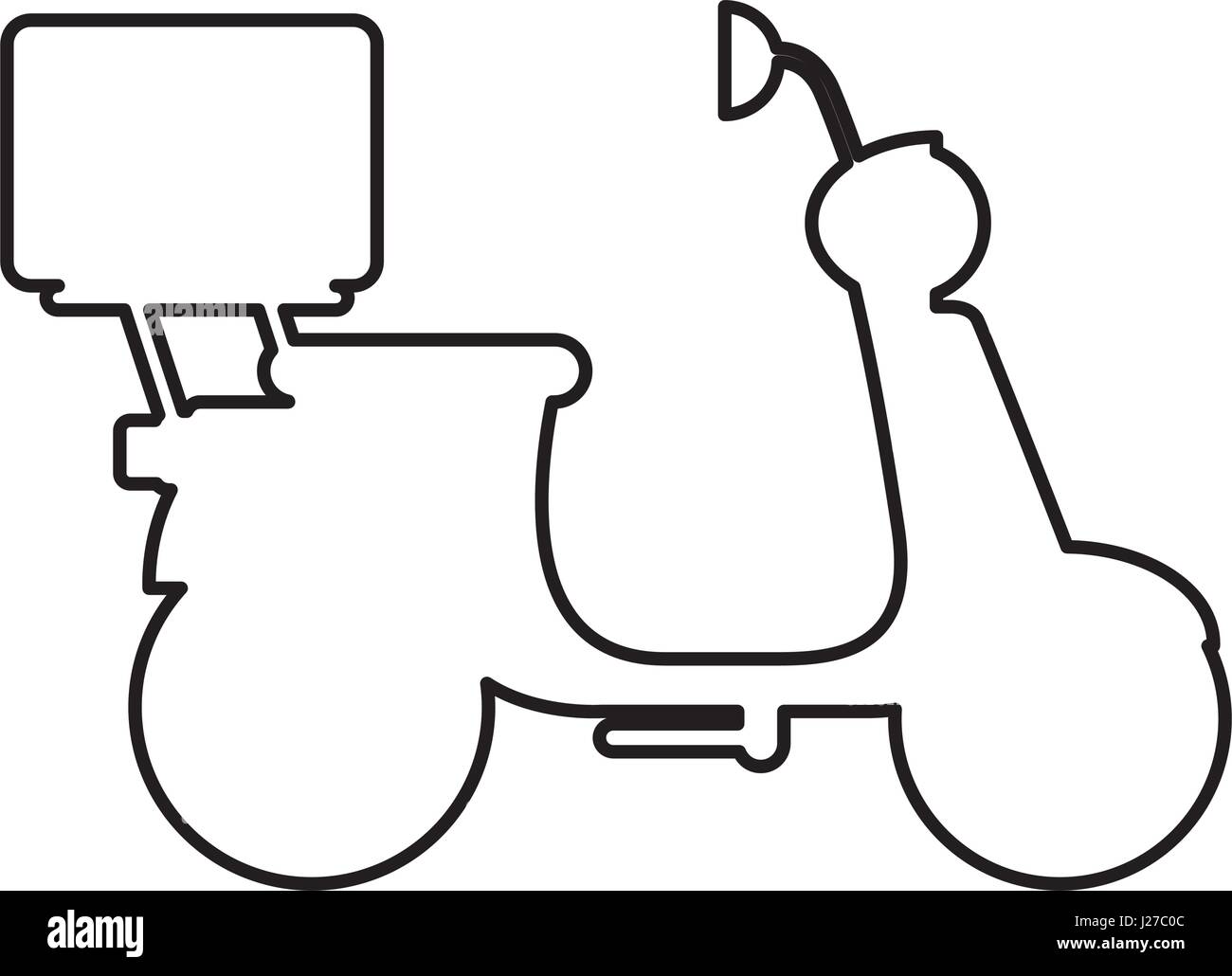 motorcycle delivery vehicle icon Stock Vector Image & Art - Alamy