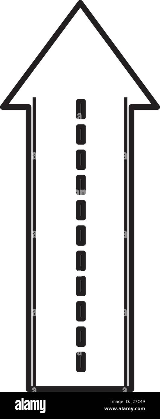 Straight road with arrow isolated icon Stock Vector Image & Art - Alamy