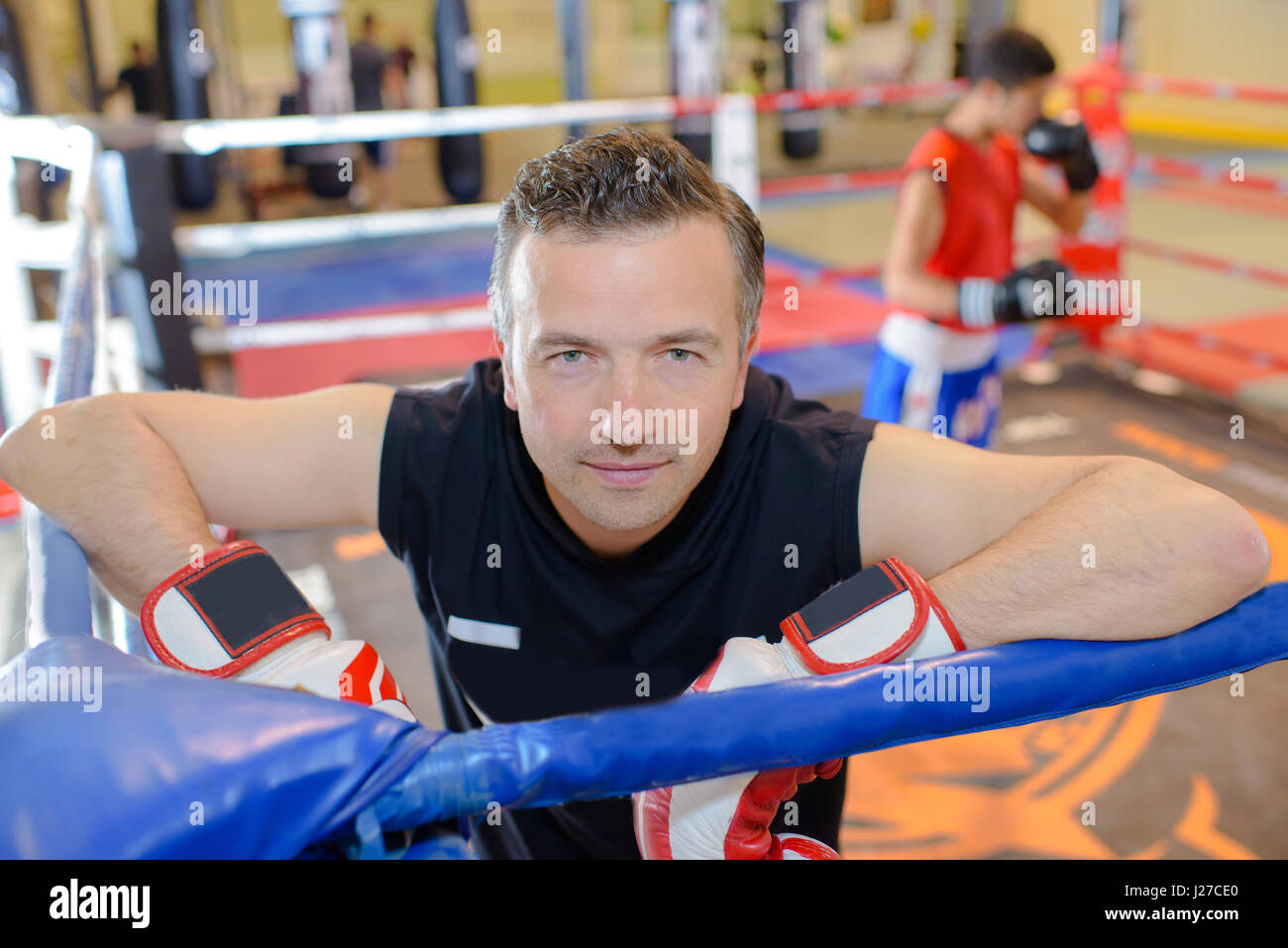 Male teen boxing sparring hi-res stock photography and images - Alamy