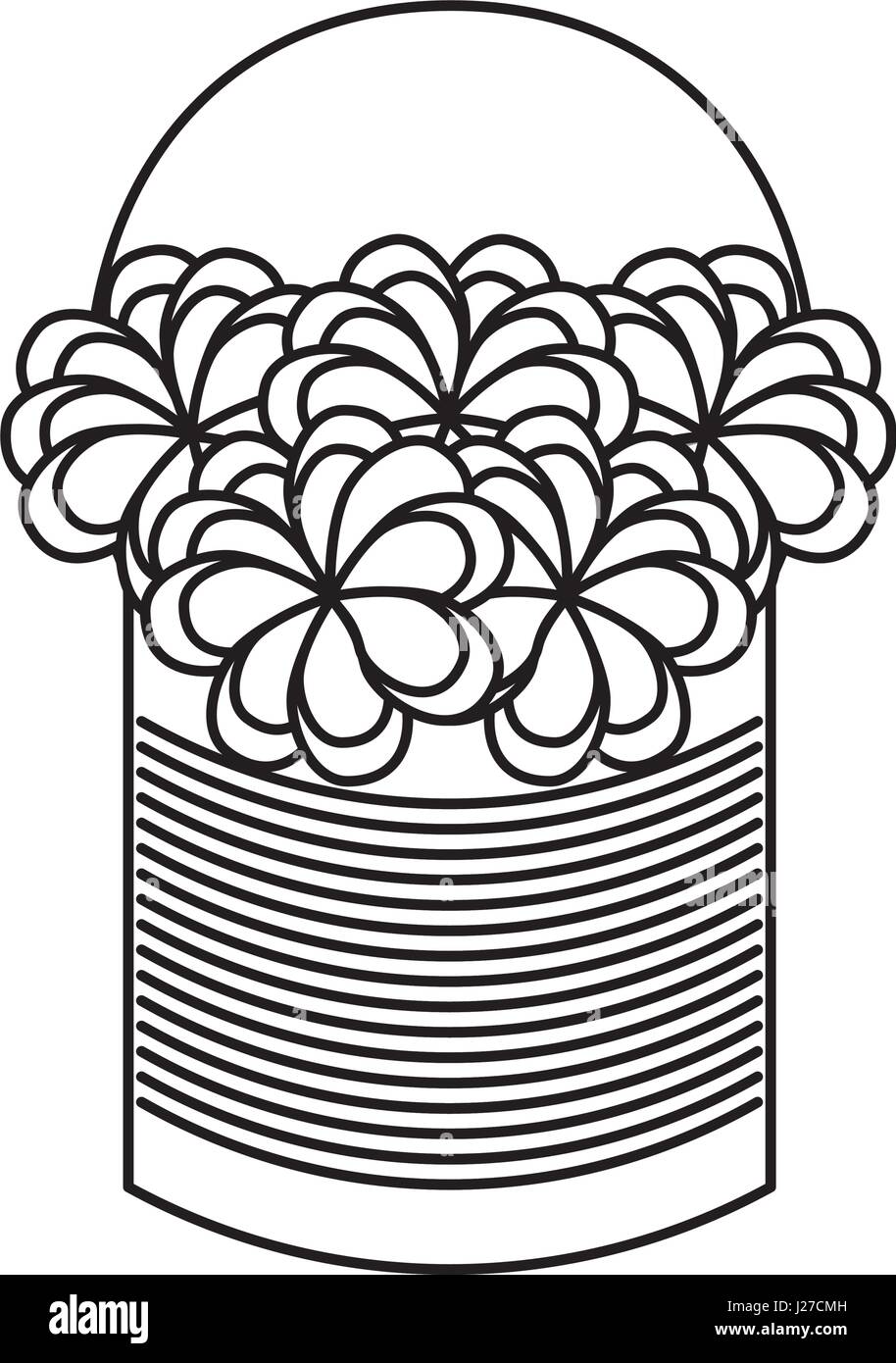 metal mason jar with flowers isolated icon Stock Vector Image & Art - Alamy