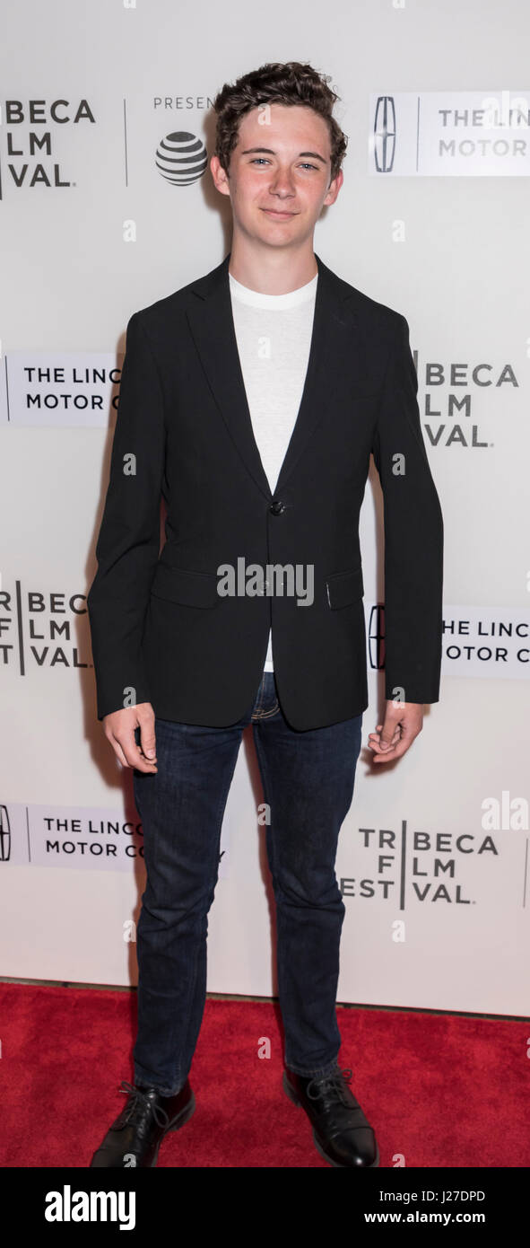 New York, USA. 24th Apr, 2017. Actor Richard Seamus Davey-Fitzpatrick ...