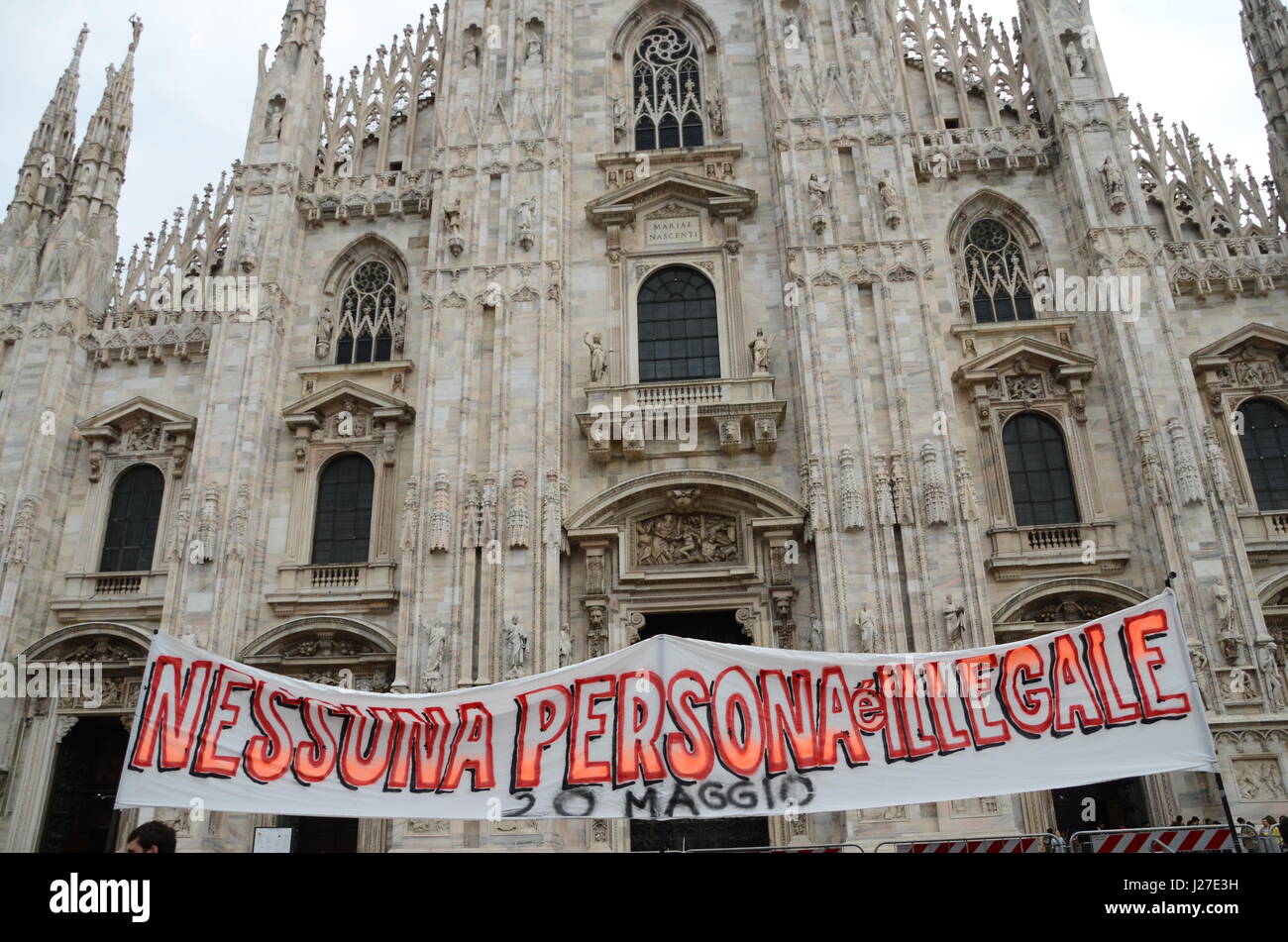 Milan, Italy. 25th Apr, 2017. Liberation Day protests in Milan, Italy ...