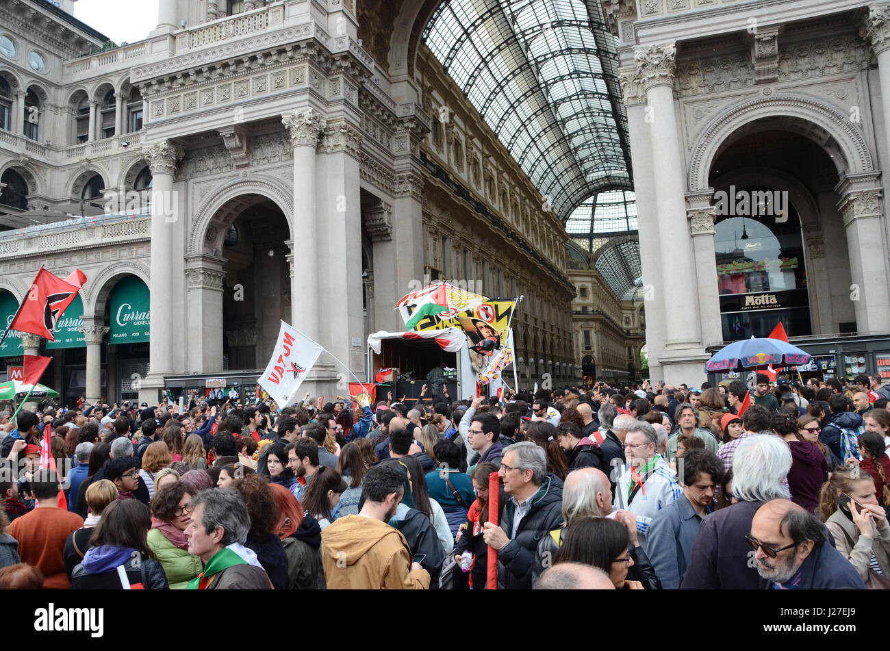 Milan, Italy. 25th Apr, 2017. Liberation Day Protests in Milan, Italy ...