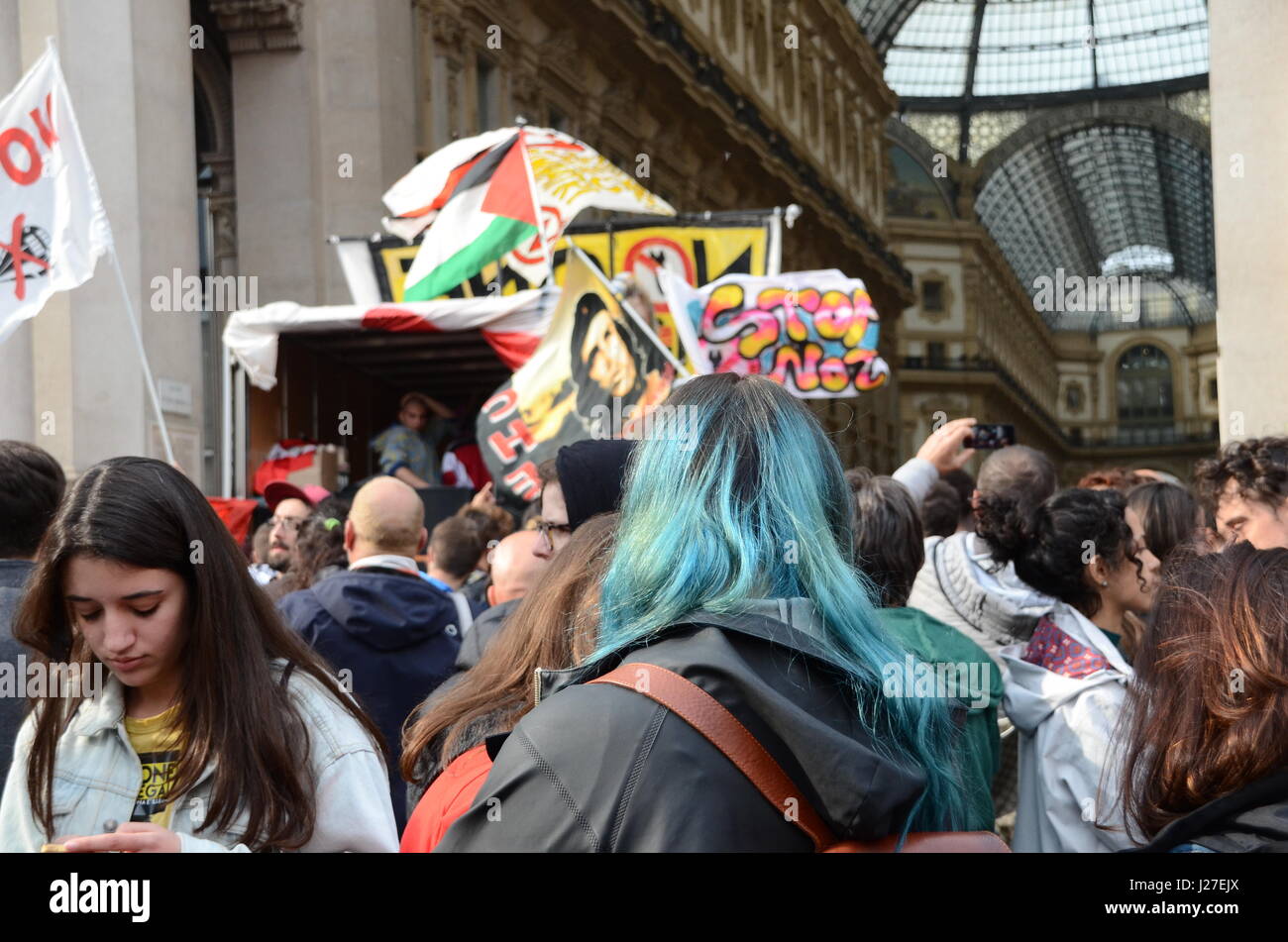 Milan, Italy. 25th Apr, 2017. Liberation Day Protests in Milan, Italy ...